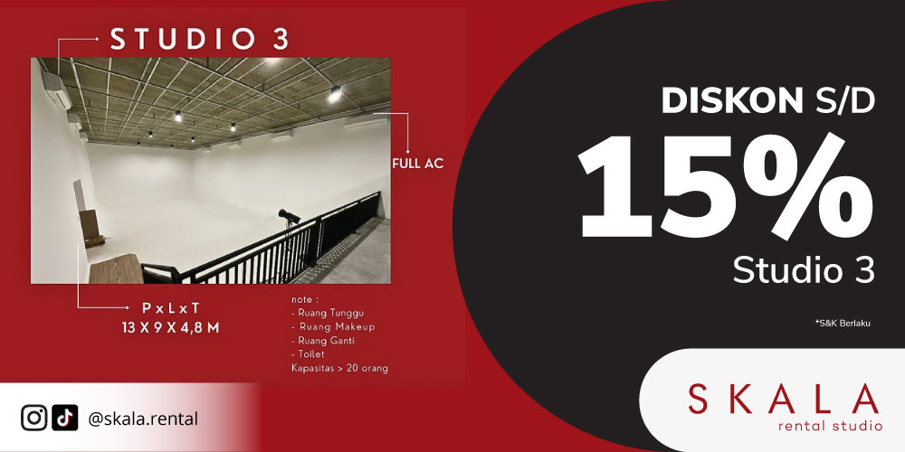 Info & Kode Voucher potongan 15% Studio 3 di Skala Studio - MyValue