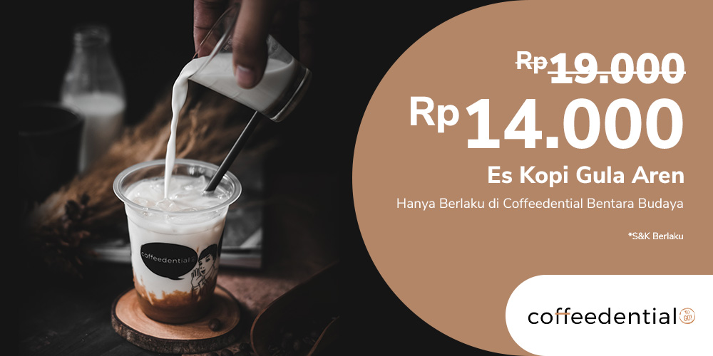 Info & Kode Es Kopi Gula Aren Rp14.000,- Coffeedential (BBJ) - MyValue