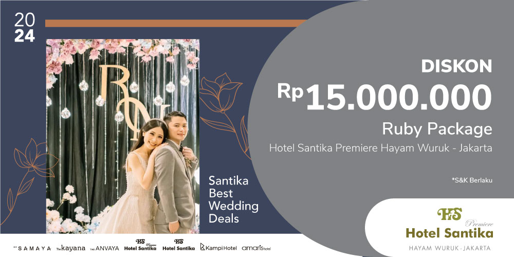 Info & Kode Diskon Rp 15.000.000 Ruby Package Hotel Santika Premiere Hayam Wuruk – Jakarta - MyValue