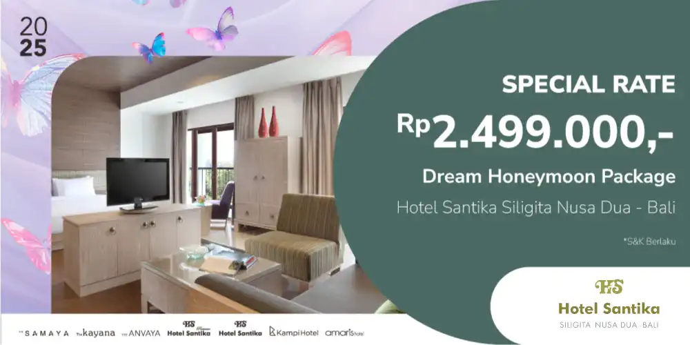 Info & Kode Honeymoon Package at Hotel Santika Siligita Nusa Dua - MyValue