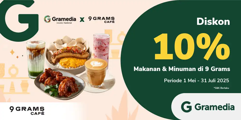 Info & Kode Gramedia X 9 Grams Cafe – Diskon 10% Makanan & Minuman ...