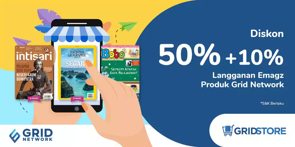 Info & Kode Diskon 50% + 10% Untuk Langganan Emagz Produk Grid Network ...